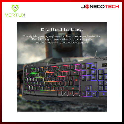Radiance Ergonomic Backlit Wired Gaming Keyboard – Joneco Tech