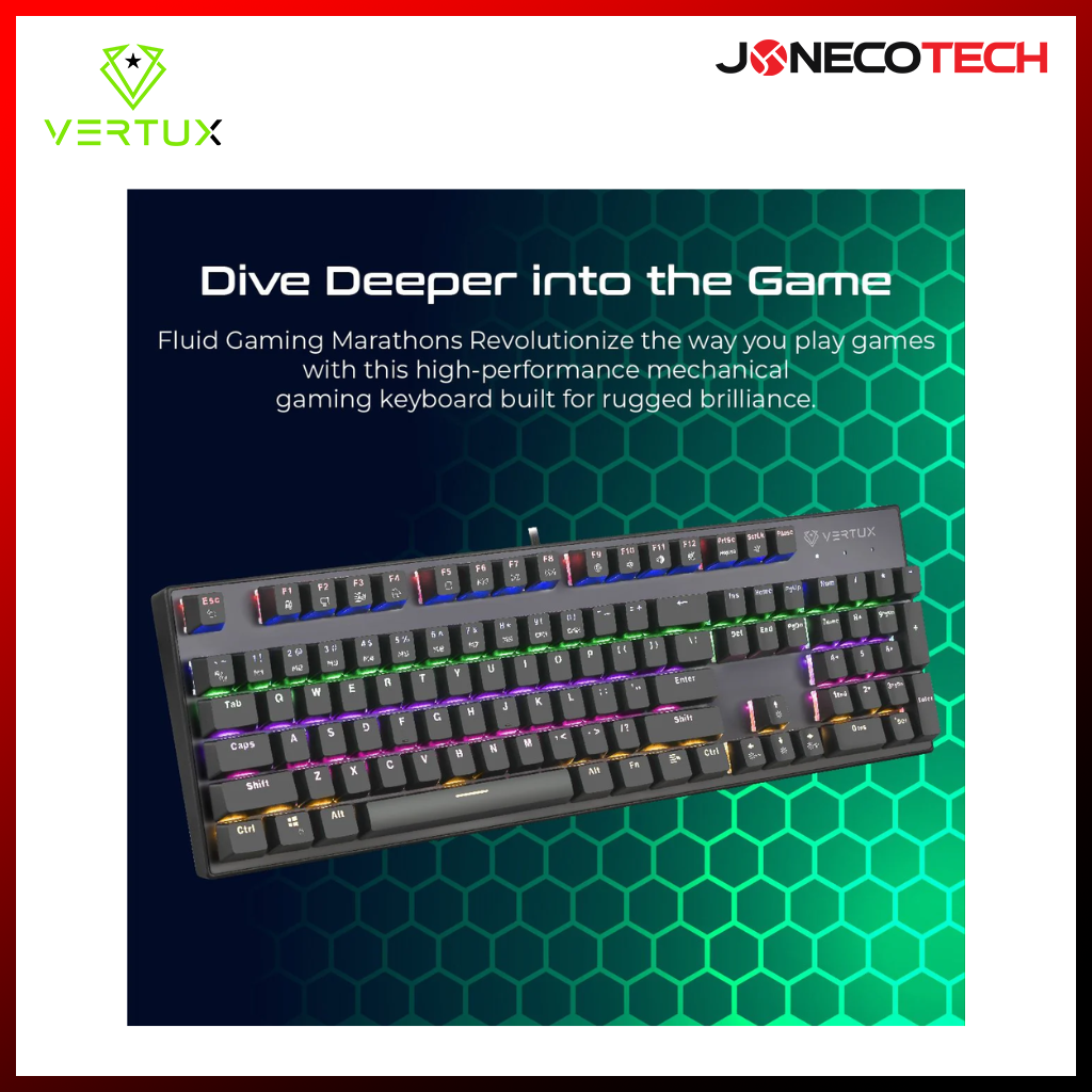 Vertux Tactical Advance Performance Mechanical Gaming Keyboard – Joneco ...