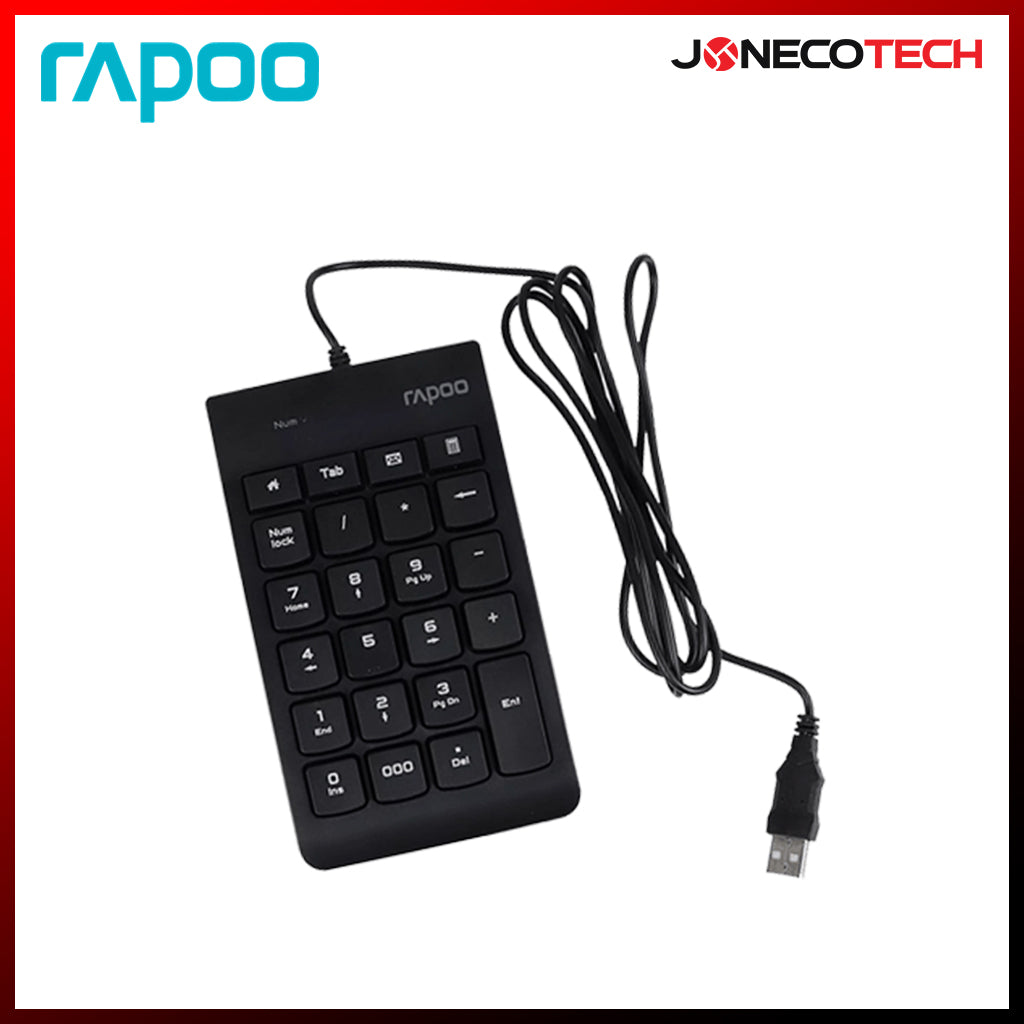 RAPOO K10 NUMERIC KEYPAD (23-KEY,USB) – Joneco Tech